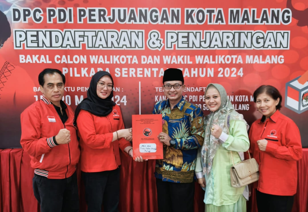 Abdul Aziz Daftar Pilkada 2024 Melalui DPC PDI-P Kota Malang